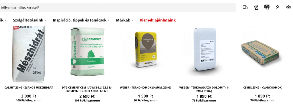 Cement ár és vásárlási lehetőségek online és offline - Pénzkalauz.hu